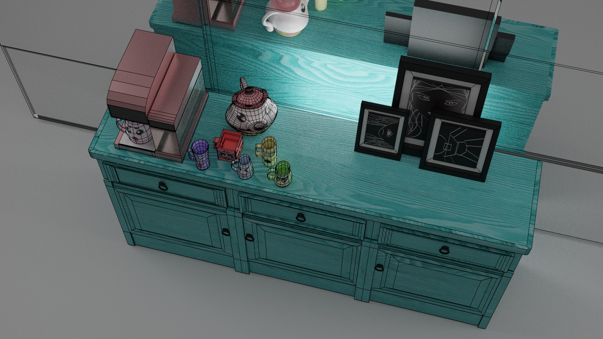 Free 3D vintage buffet - TurboSquid 1637473