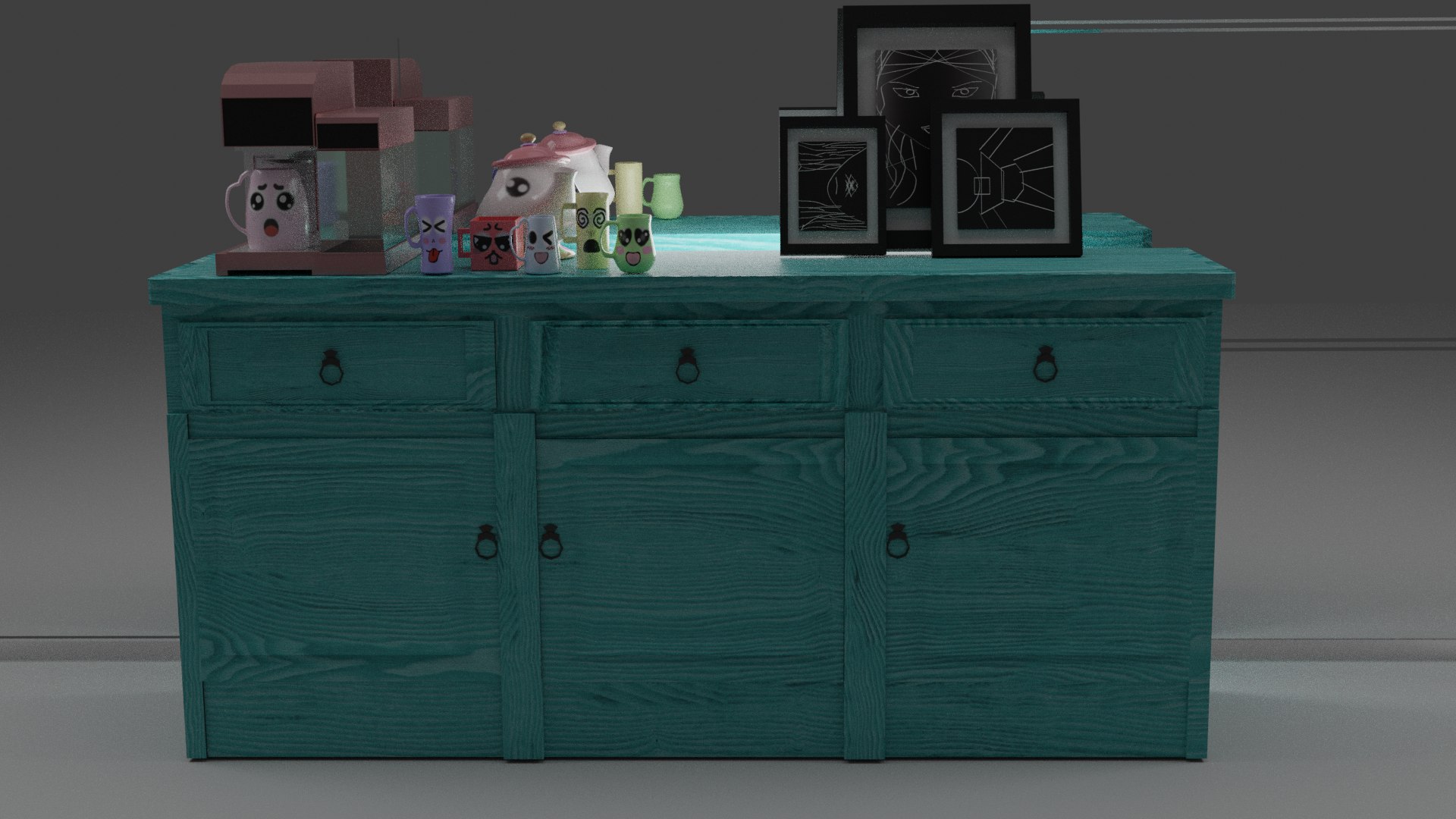 Free 3D vintage buffet - TurboSquid 1637473