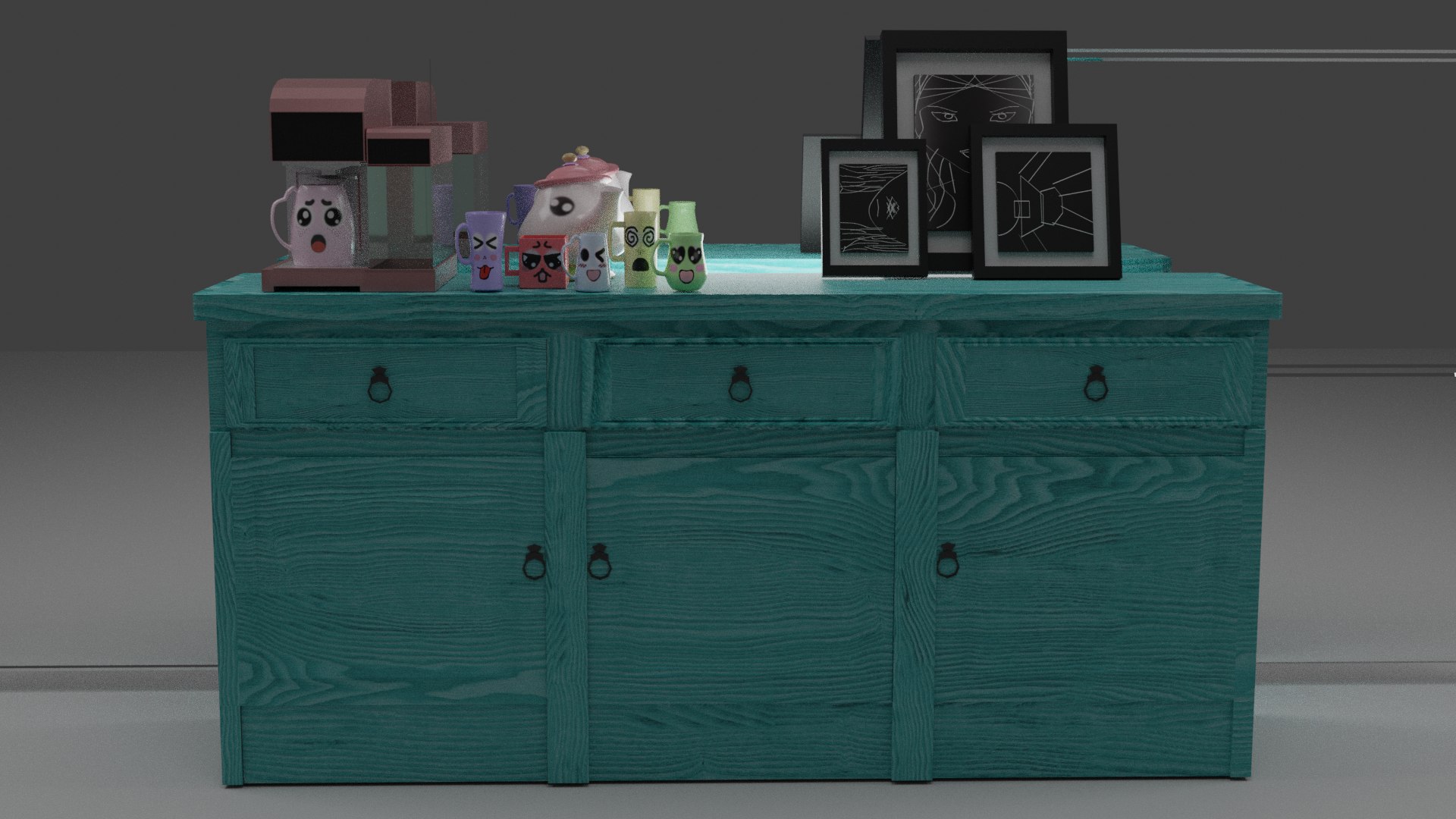 Free 3D vintage buffet - TurboSquid 1637473