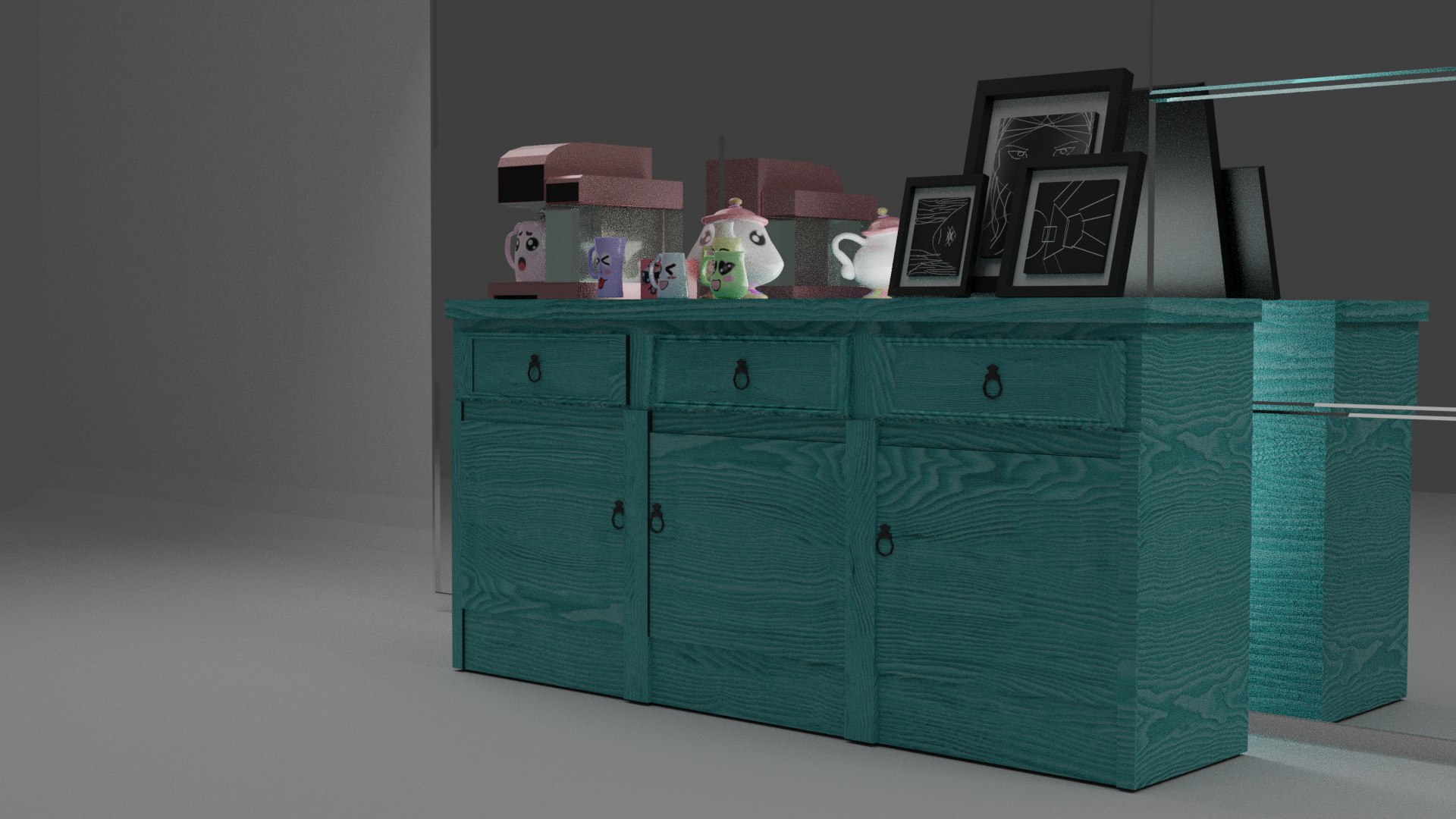 Free 3D vintage buffet - TurboSquid 1637473