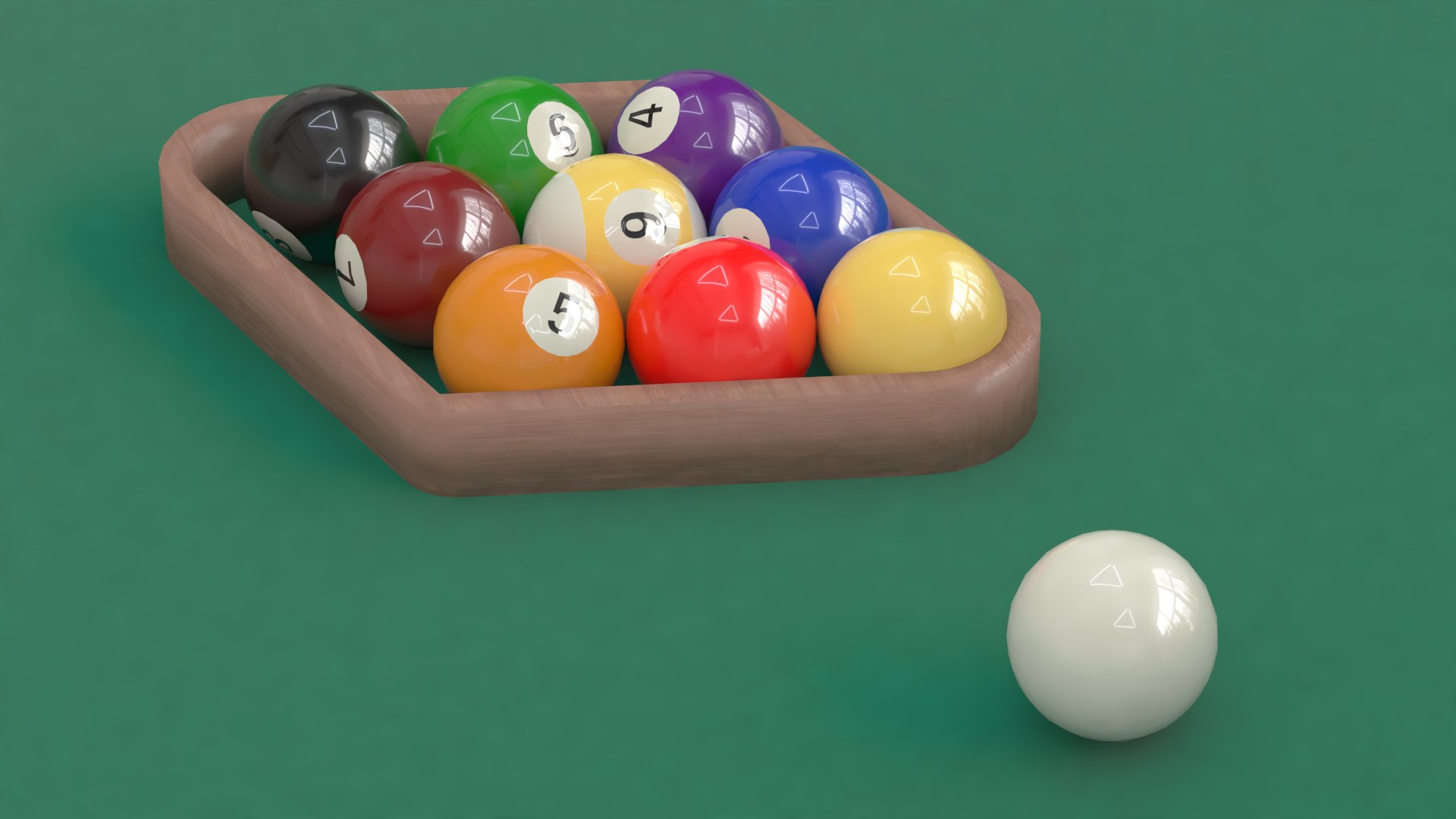 3D 9 Ball Pool Balls Model - TurboSquid 2051900