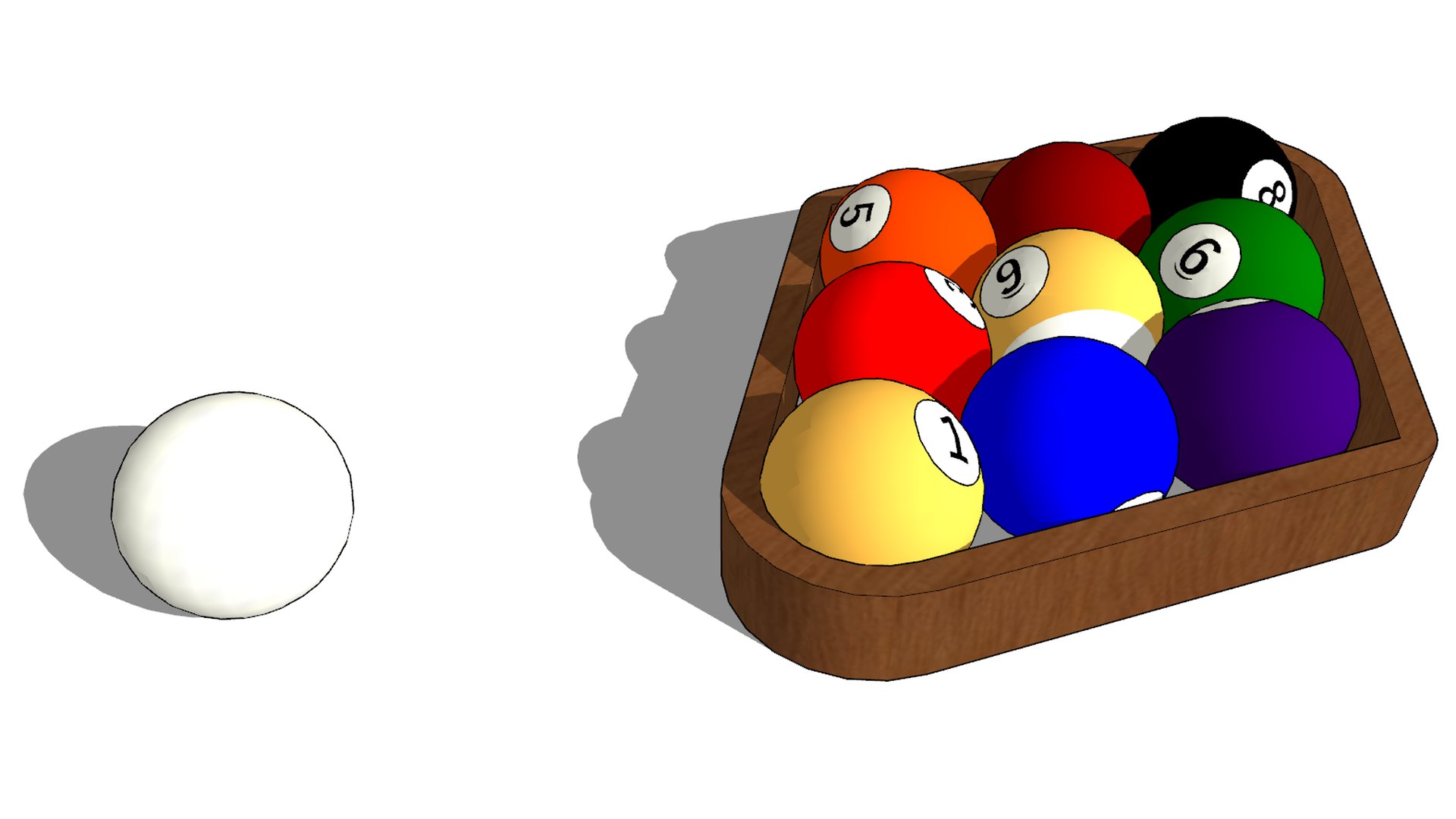 3D 9 Ball Pool Balls Model - TurboSquid 2051900