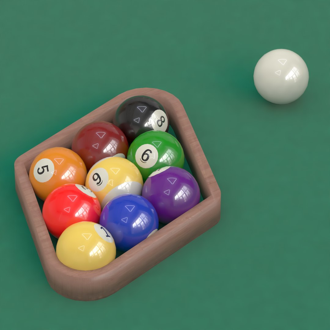 3D 9 Ball Pool Balls Model - TurboSquid 2051900