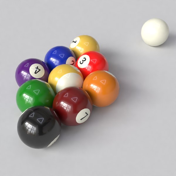 9 ball Pool Balls3D模型 - TurboSquid 2051900