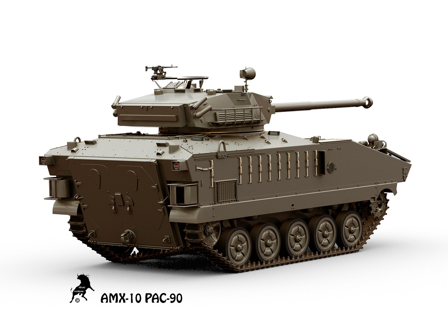 Amx-10 Pac 90 3d Model