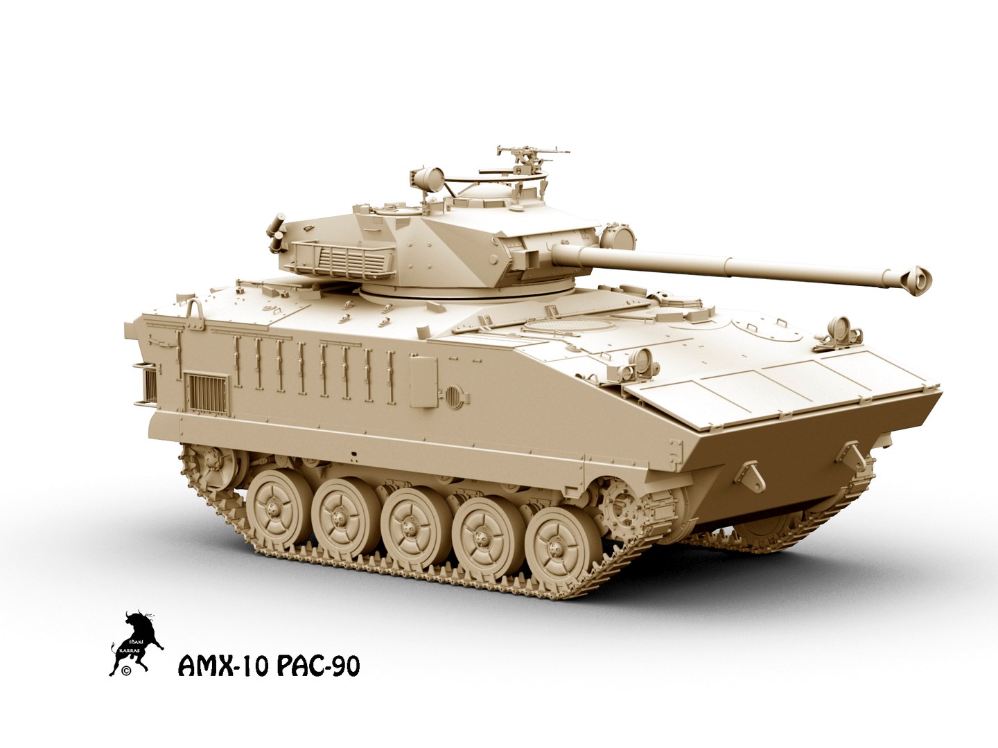 Amx-10 Pac 90 3d Model