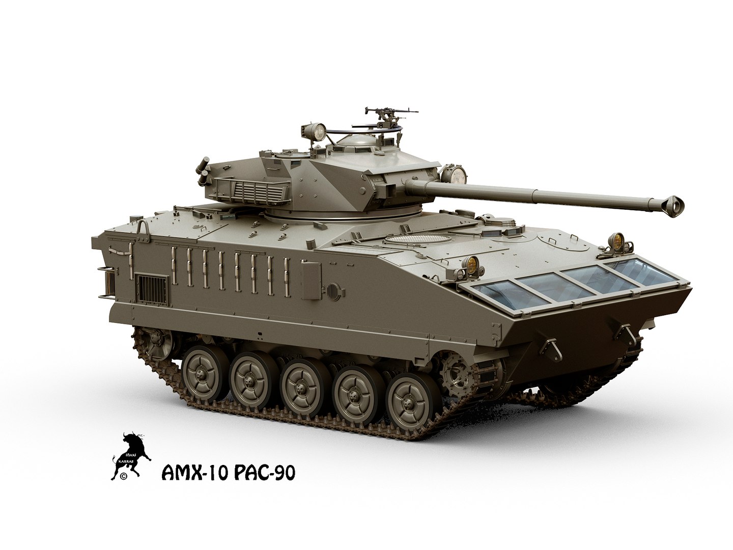 Amx-10 Pac 90 3d Model