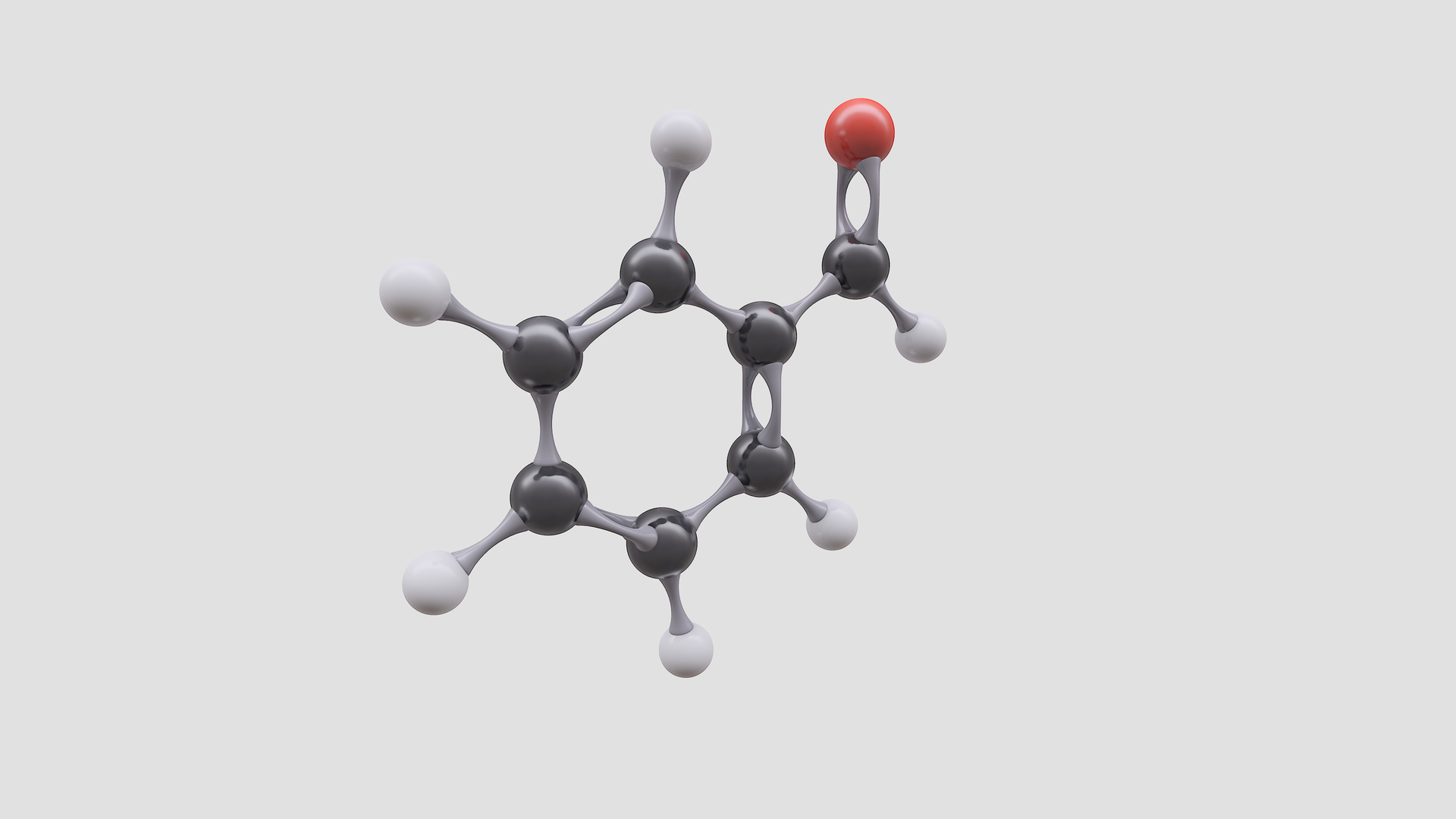 3D Model Benzaldehyde Molecule With PBR 4K 8K - TurboSquid 1941896