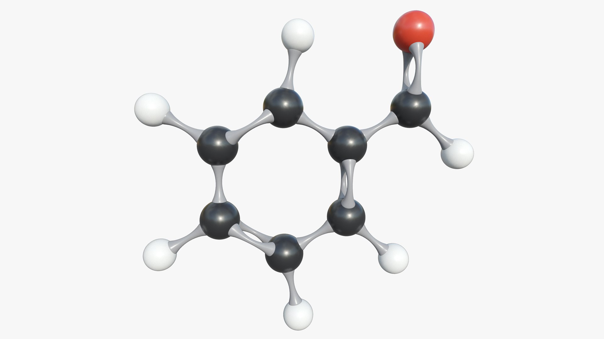 3D Model Benzaldehyde Molecule With PBR 4K 8K - TurboSquid 1941896