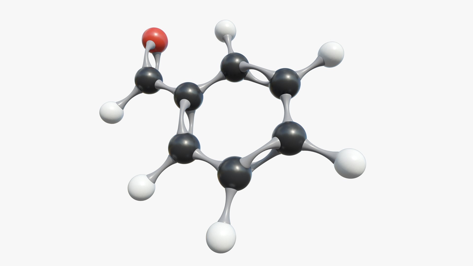 3D Model Benzaldehyde Molecule With PBR 4K 8K - TurboSquid 1941896