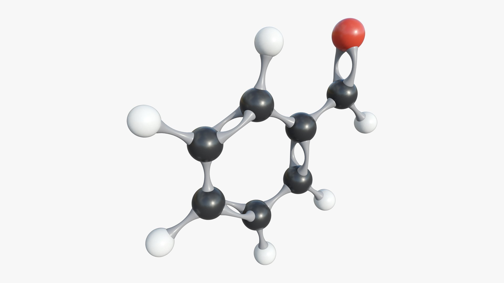 3D Model Benzaldehyde Molecule With PBR 4K 8K - TurboSquid 1941896