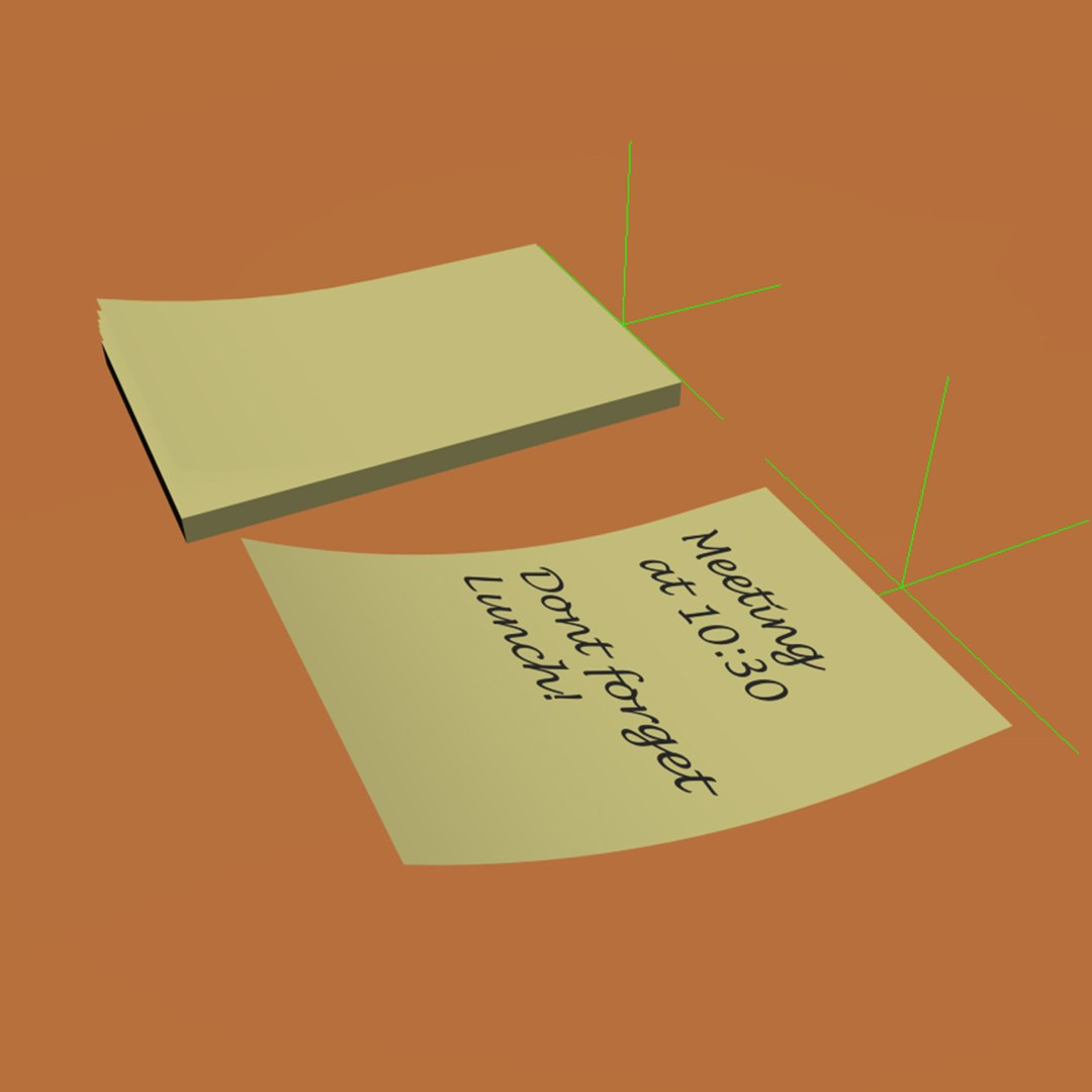 Post-it 3D Model - TurboSquid 1191024