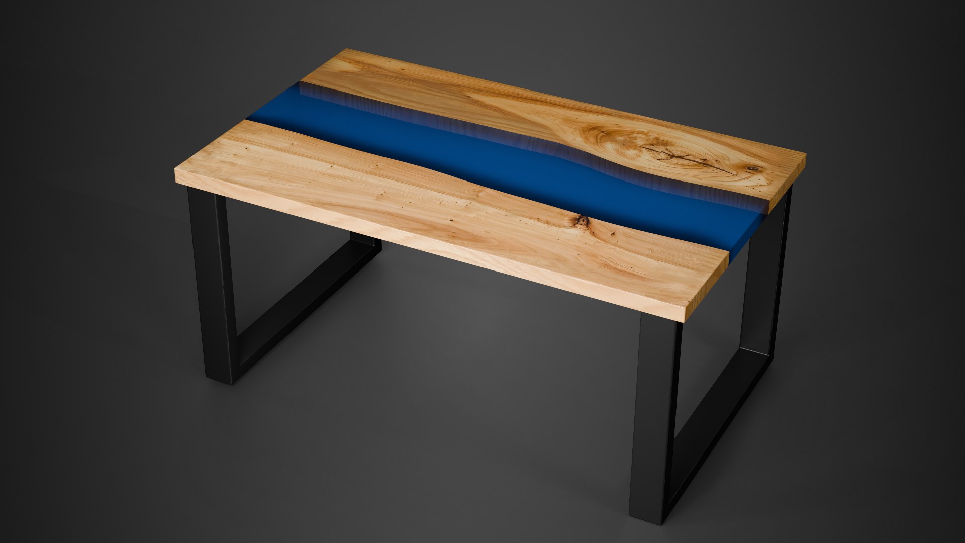 Square Table With Epoxy Resin 3D Model - TurboSquid 2350638