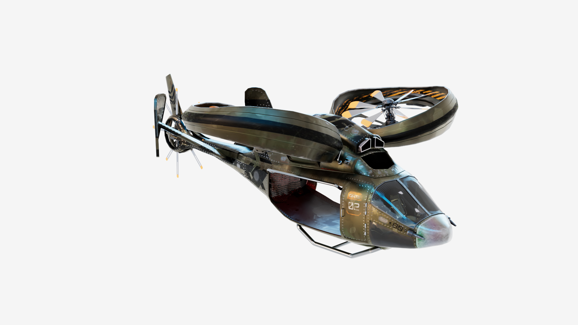 Science Fiction Helicopters Render This: Sci Fi Helicopter