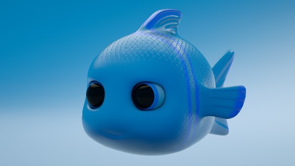 3D model blue fish - TurboSquid 1547465