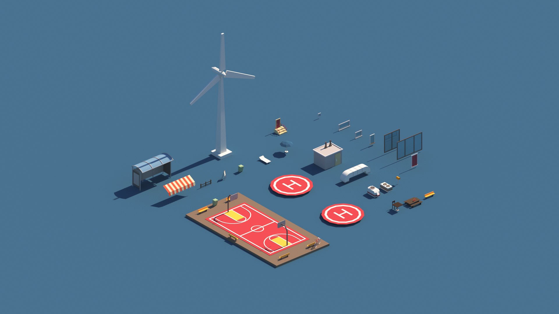 3D cartoon city pack model - TurboSquid 1568645