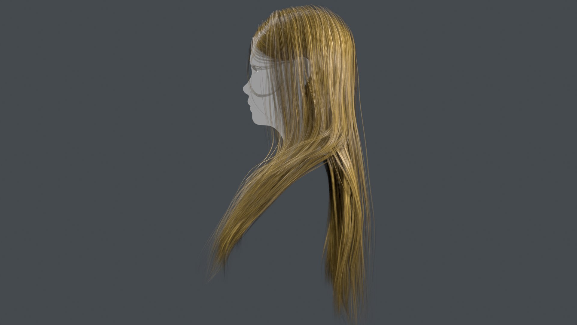 Realistic Long Female Hair Game-Ready 3D Asset 3D Model - TurboSquid ...