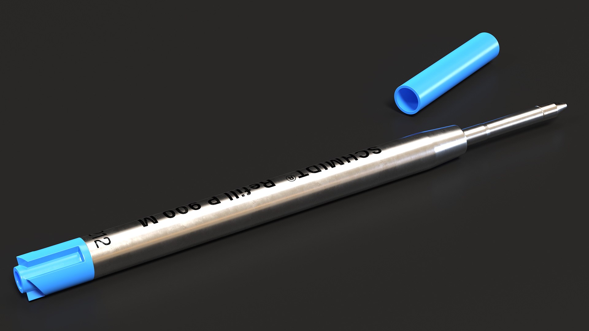 Blue Ballpoint Pen Refill 3D Model - TurboSquid 2030645