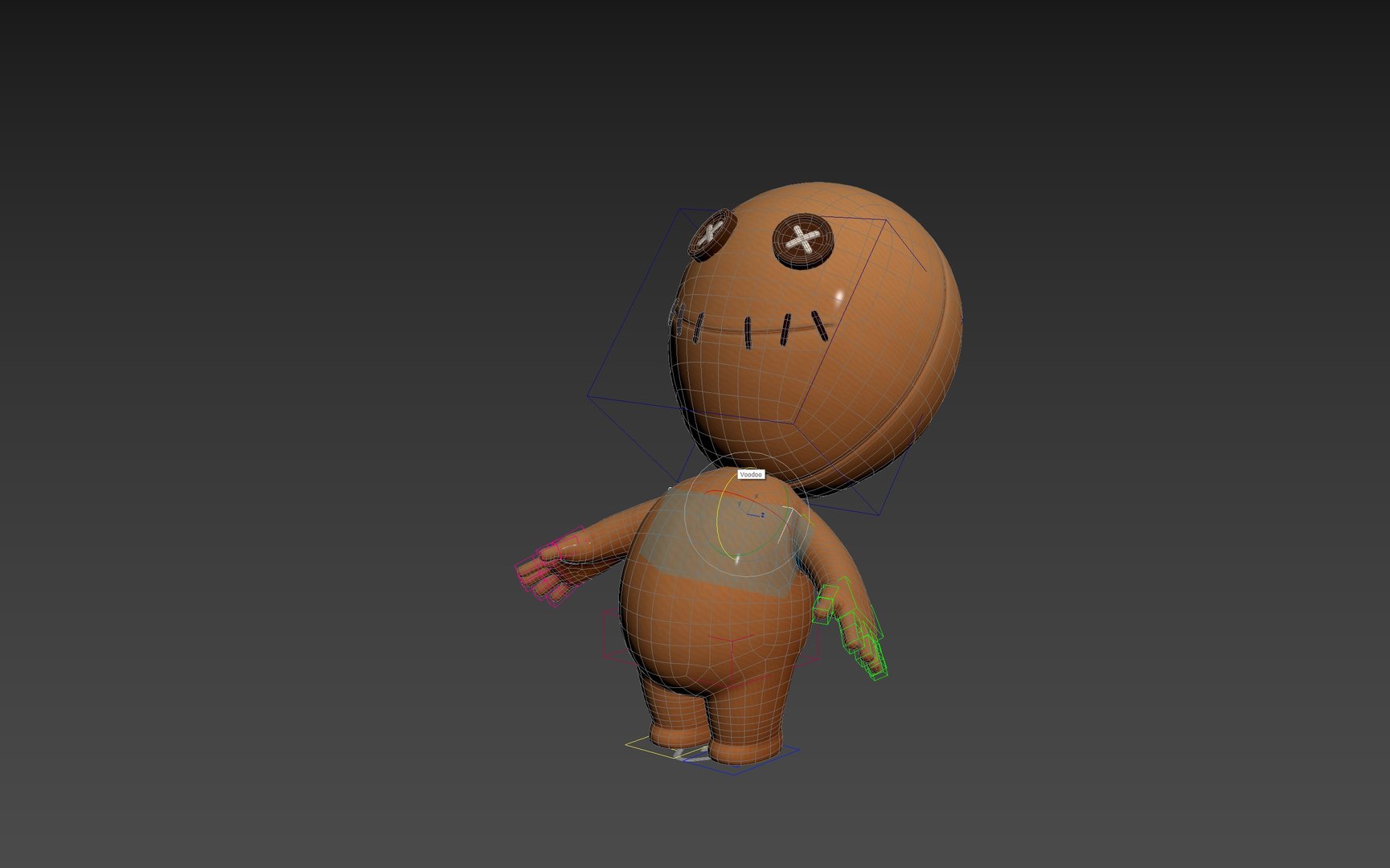 3D Model Character182 Rigged Voodoo Doll - TurboSquid 1892482
