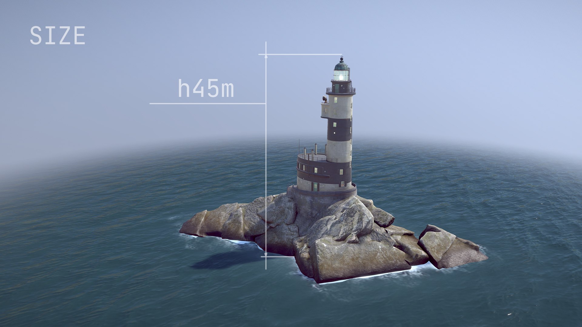 Lighthouse Aniva WithLods Model - TurboSquid 1738373