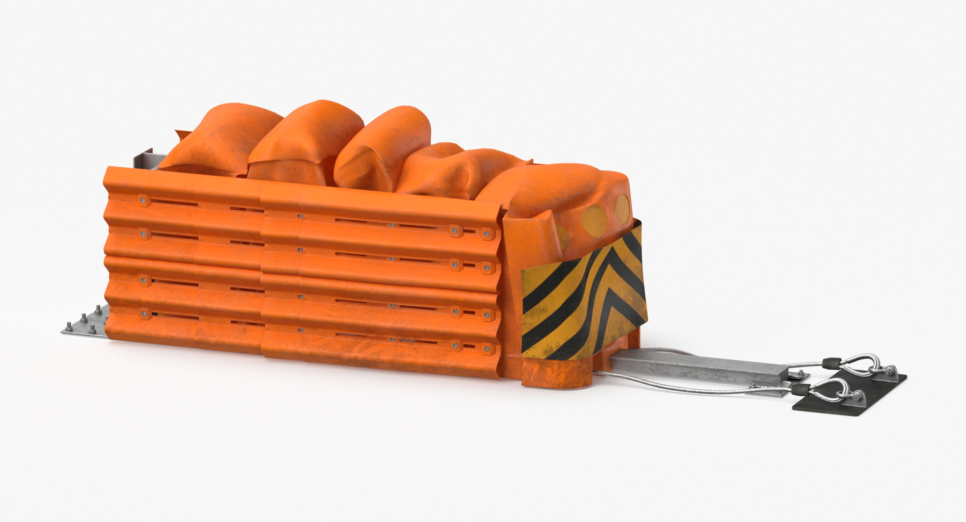 3D Crash Cushions 2 Damaged Model - TurboSquid 1975698