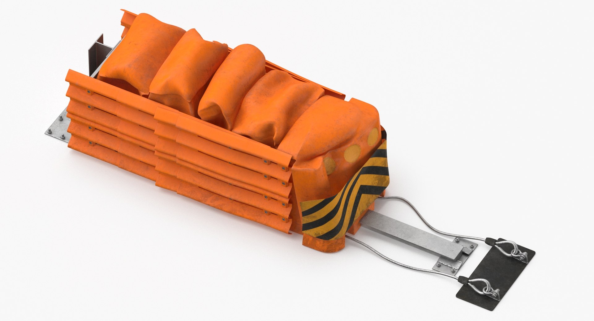 3D Crash Cushions 2 Damaged Model - TurboSquid 1975698