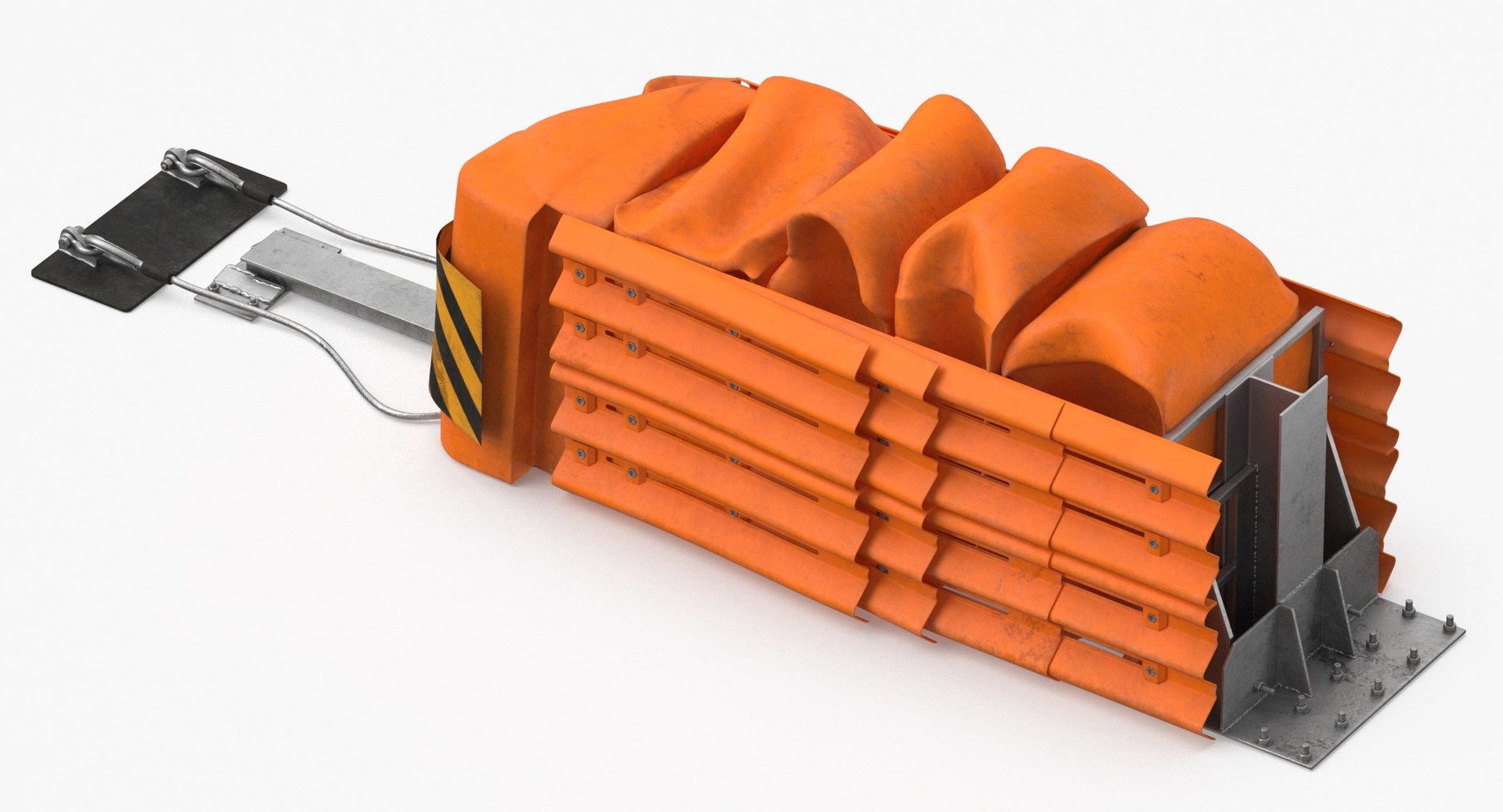 3D Crash Cushions 2 Damaged Model - TurboSquid 1975698