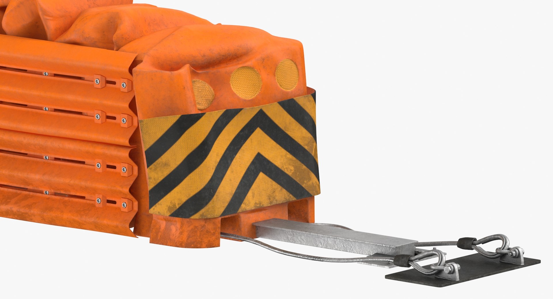 3D Crash Cushions 2 Damaged Model - TurboSquid 1975698