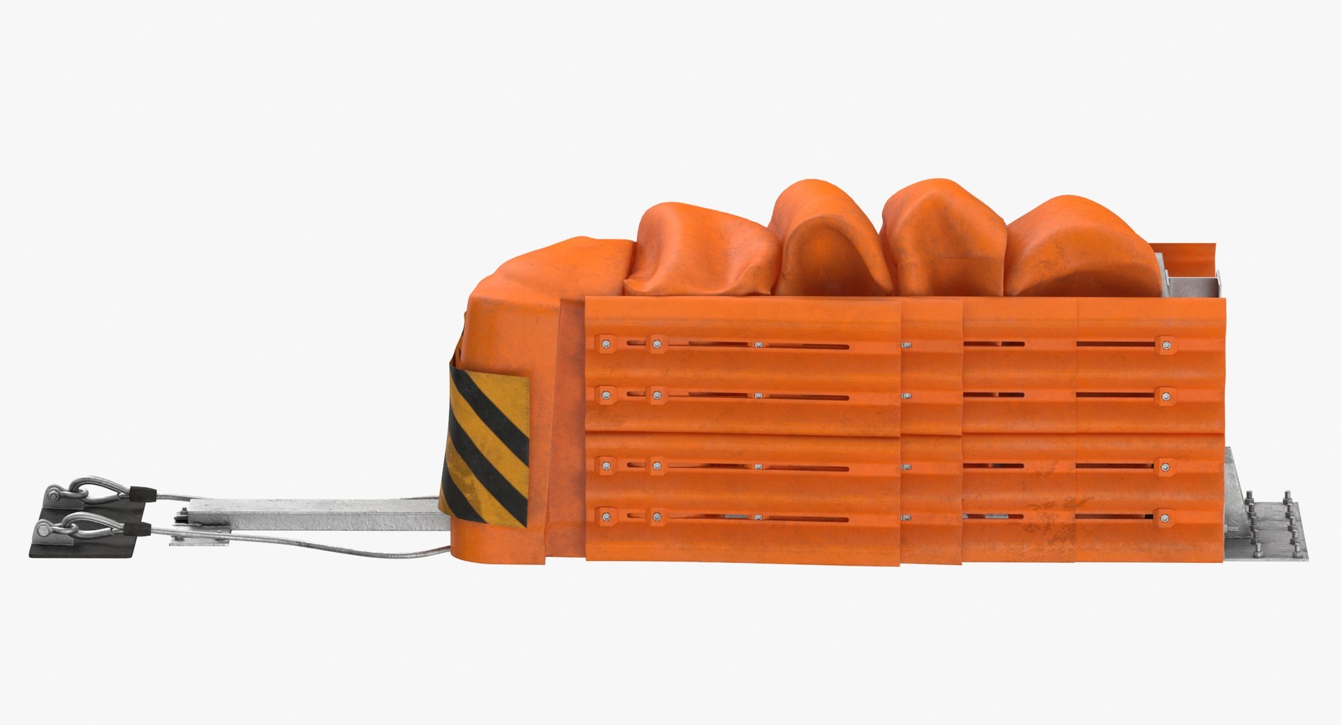 3D Crash Cushions 2 Damaged Model - TurboSquid 1975698