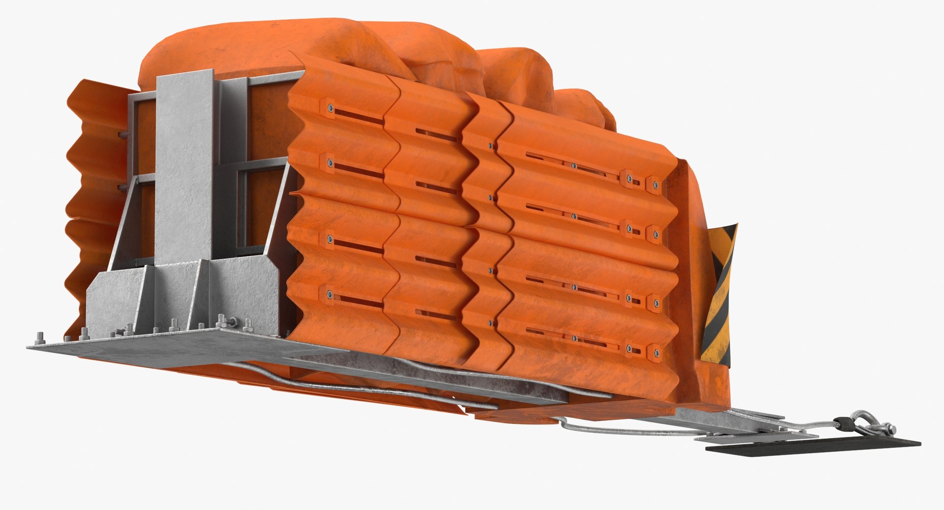 3D Crash Cushions 2 Damaged Model - TurboSquid 1975698