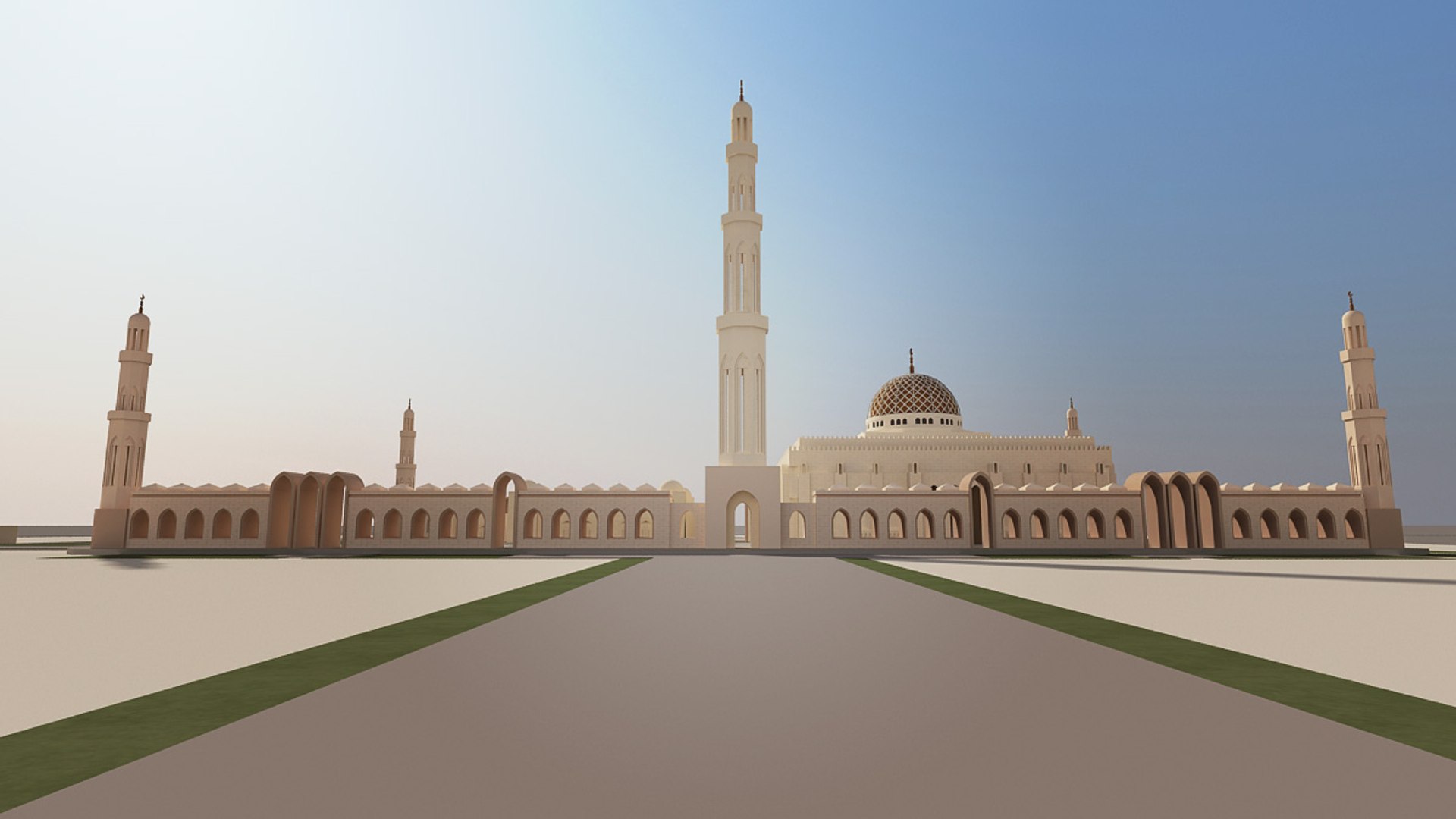 Sultan Qaboos Grand Mosque 3d Model