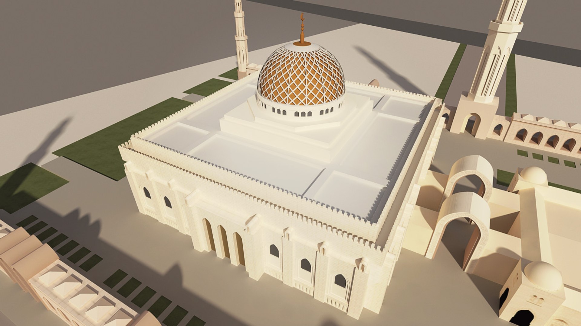 Sultan Qaboos Grand Mosque 3d Model
