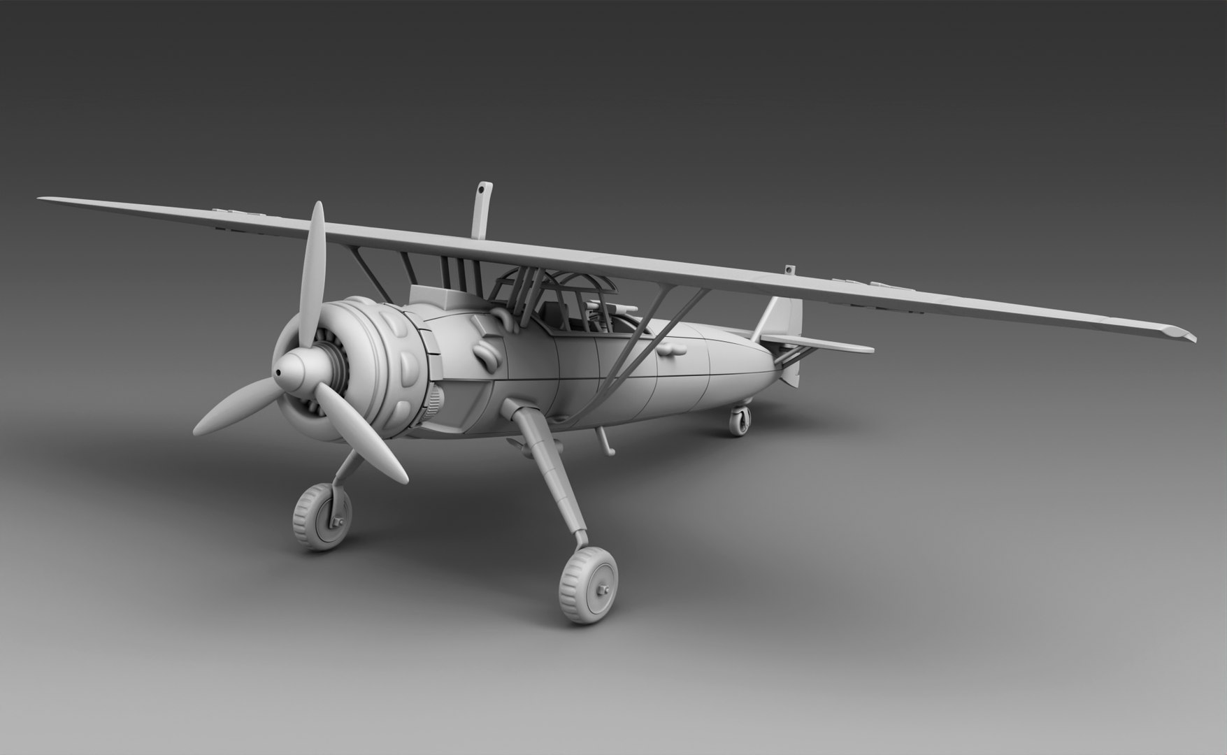 3D German Plane Heinkel-125 Model - TurboSquid 1952220