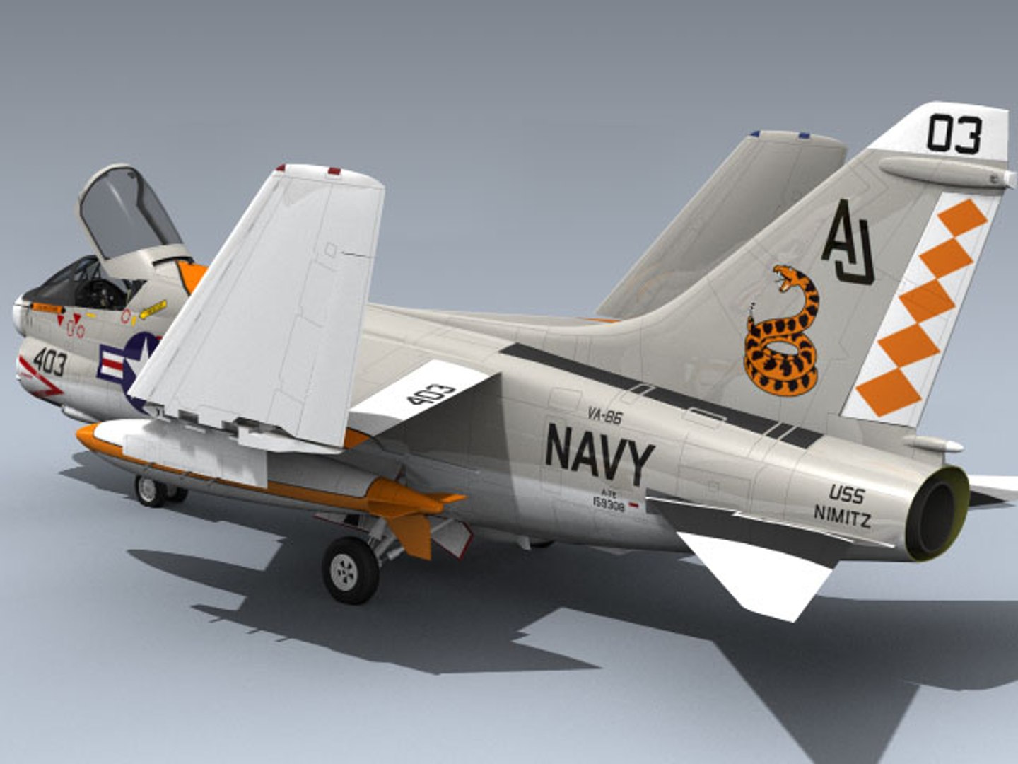 3d Model Navy A-7e