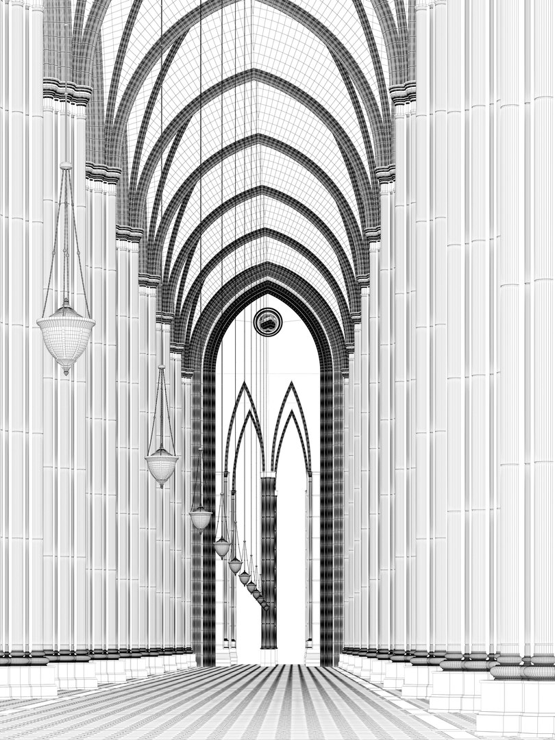 3D Hall Gothic Model - TurboSquid 1434854