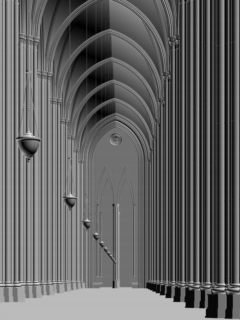 3D Hall Gothic Model - TurboSquid 1434854