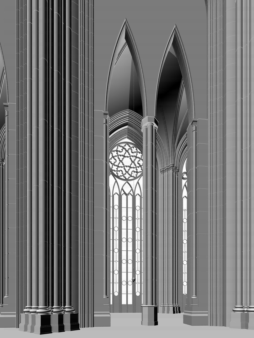 3D Hall Gothic Model - TurboSquid 1434854