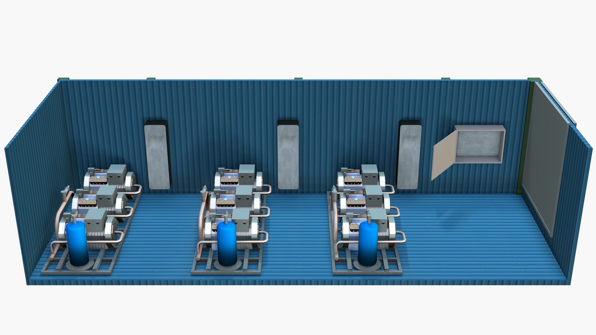 Substation With Pumps And Fans 3D - TurboSquid 2003025