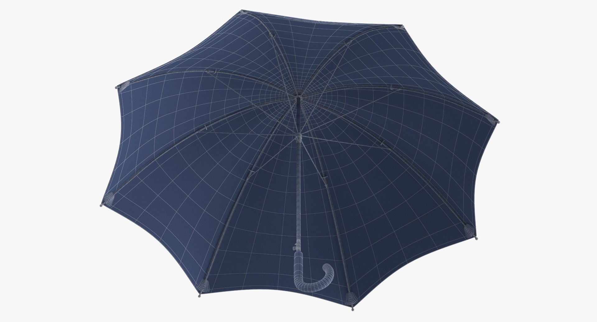 3D Model Umbrella 01 Blue - TurboSquid 1818813