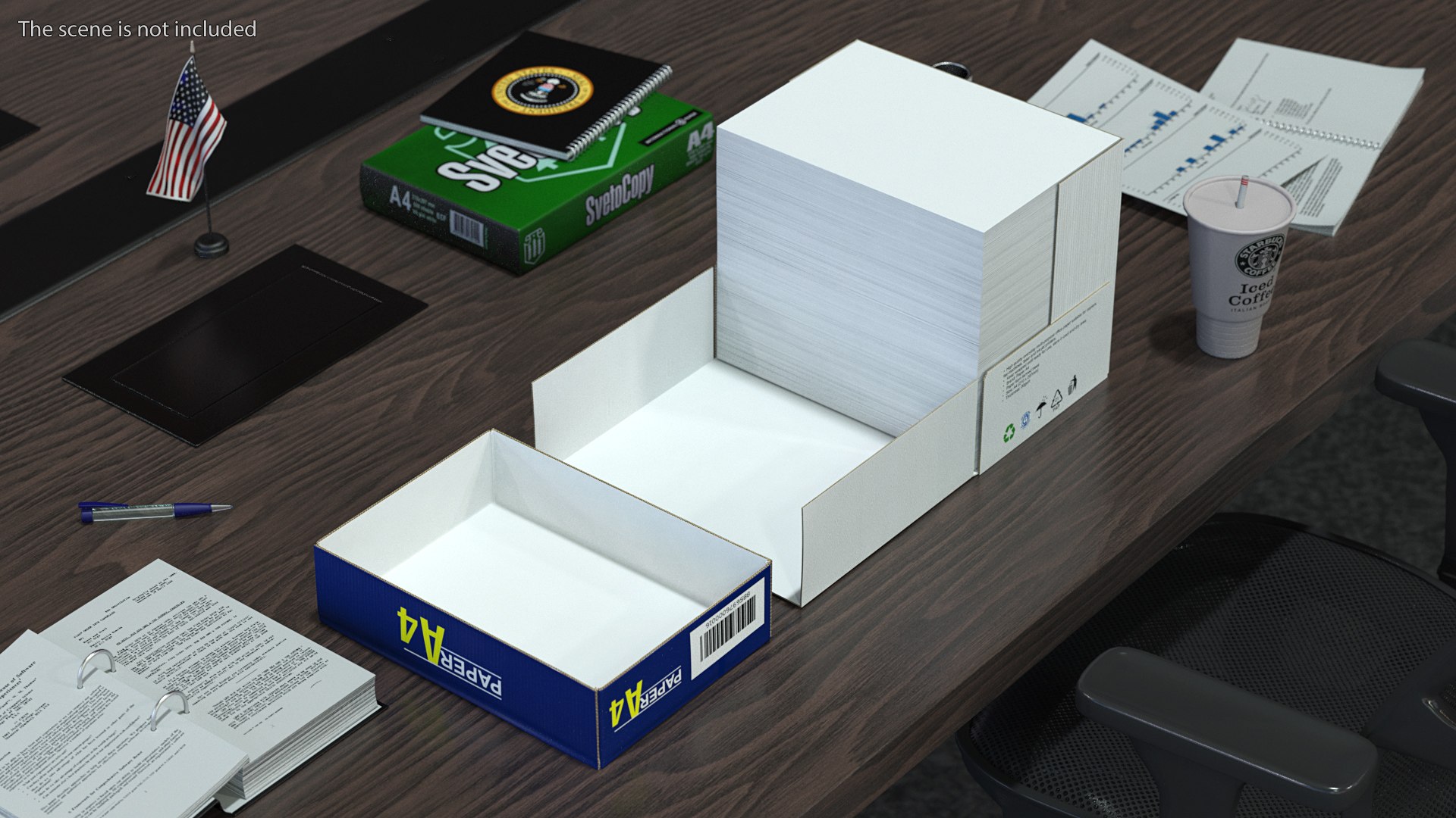 3D A4 Copier Paper Box Open Model - TurboSquid 1783990
