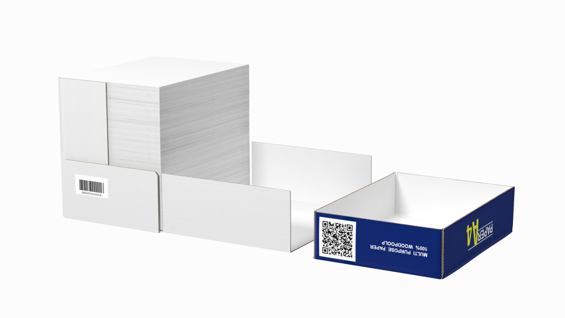 3D A4 Copier Paper Box Open Model - TurboSquid 1783990