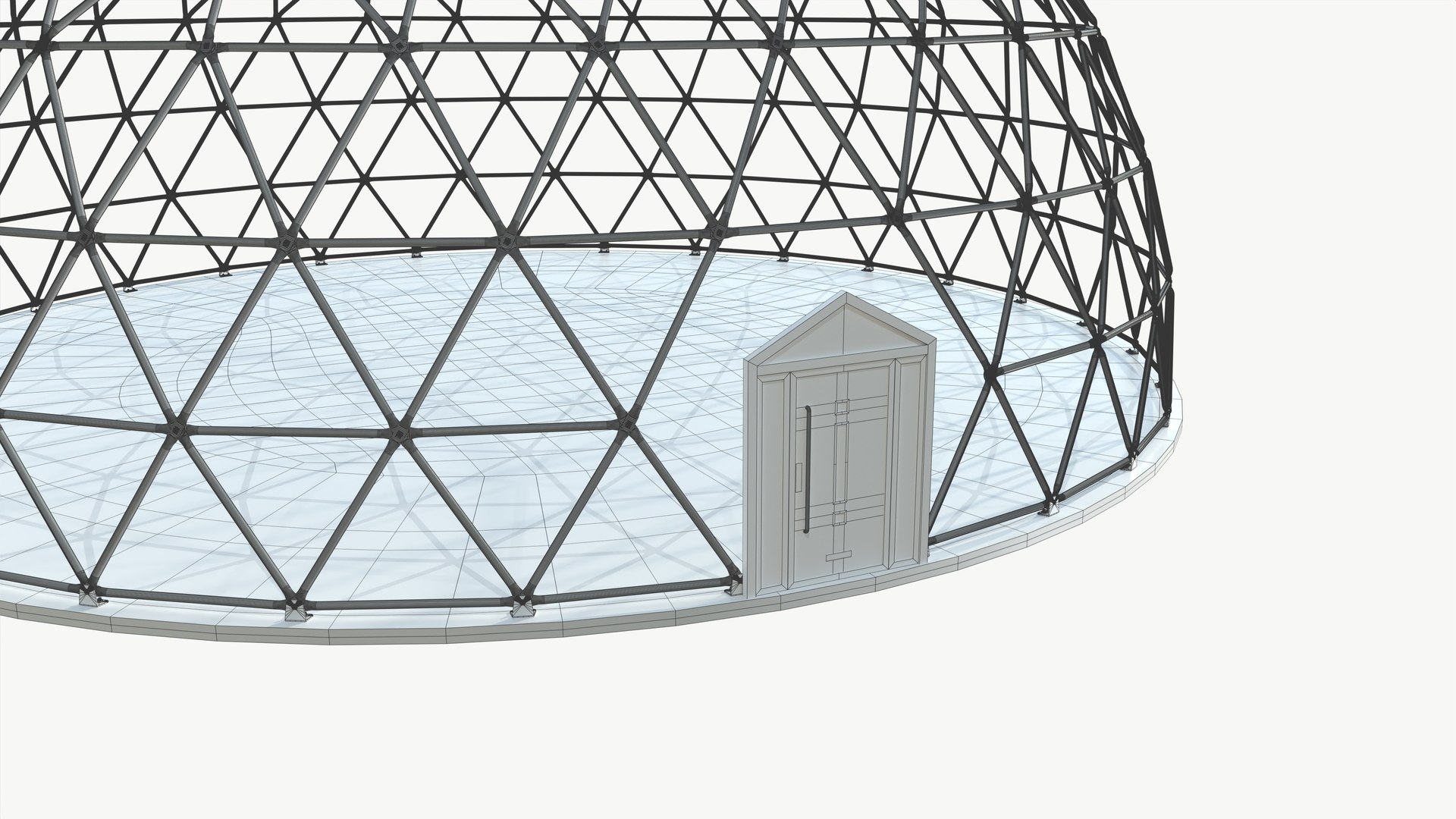 Geodesic Dome Structure 3D Model - TurboSquid 2215828