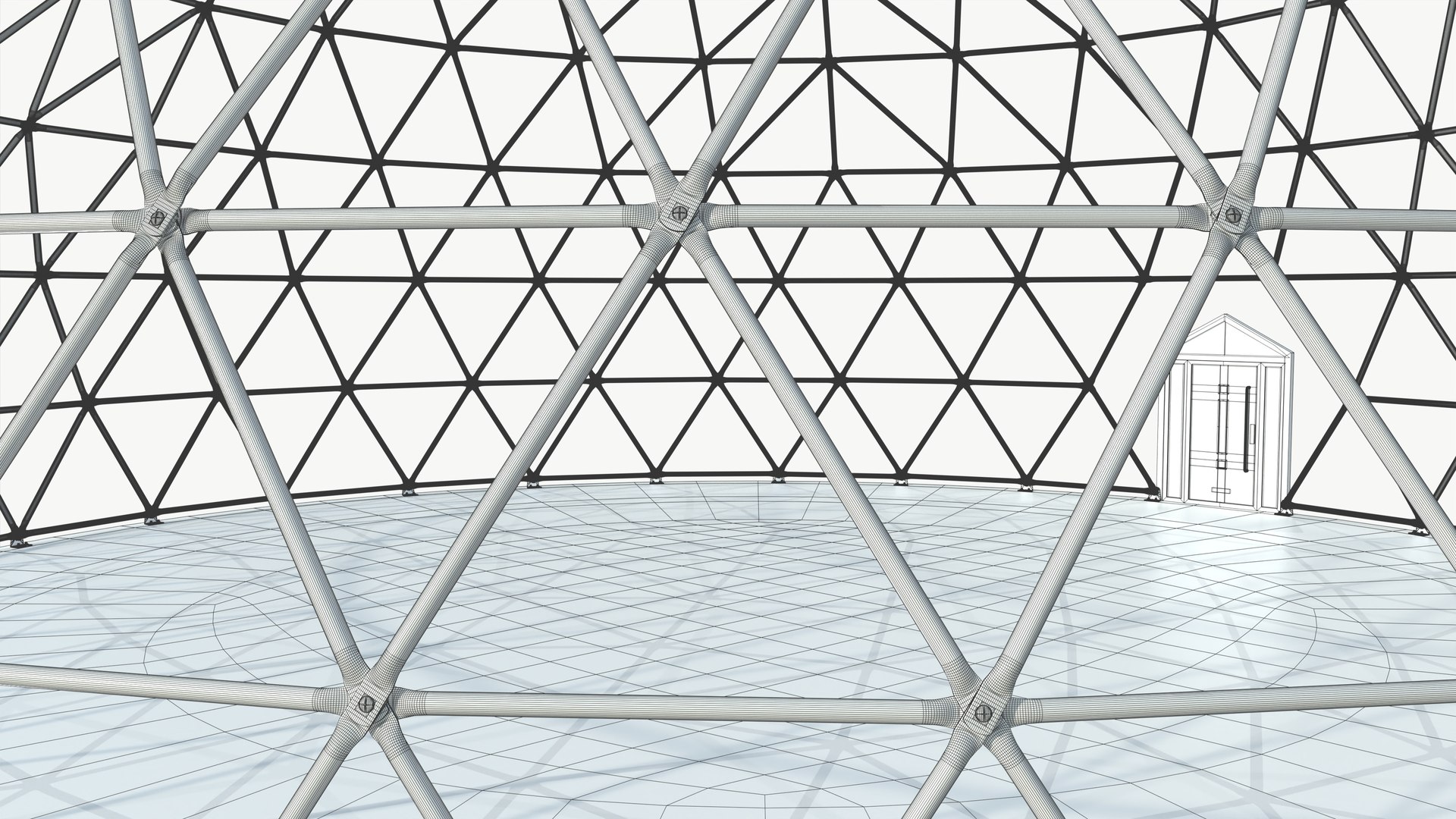 Geodesic Dome Structure 3D Model - TurboSquid 2215828