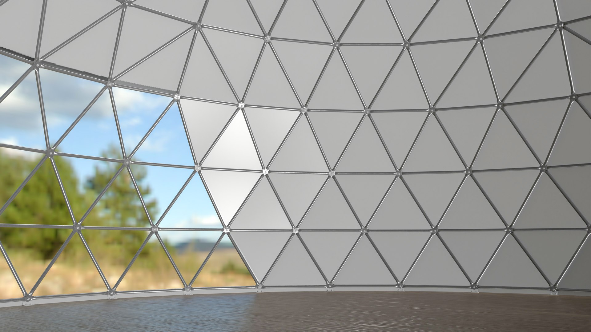 Geodesic Dome Structure 3D Model - TurboSquid 2215828