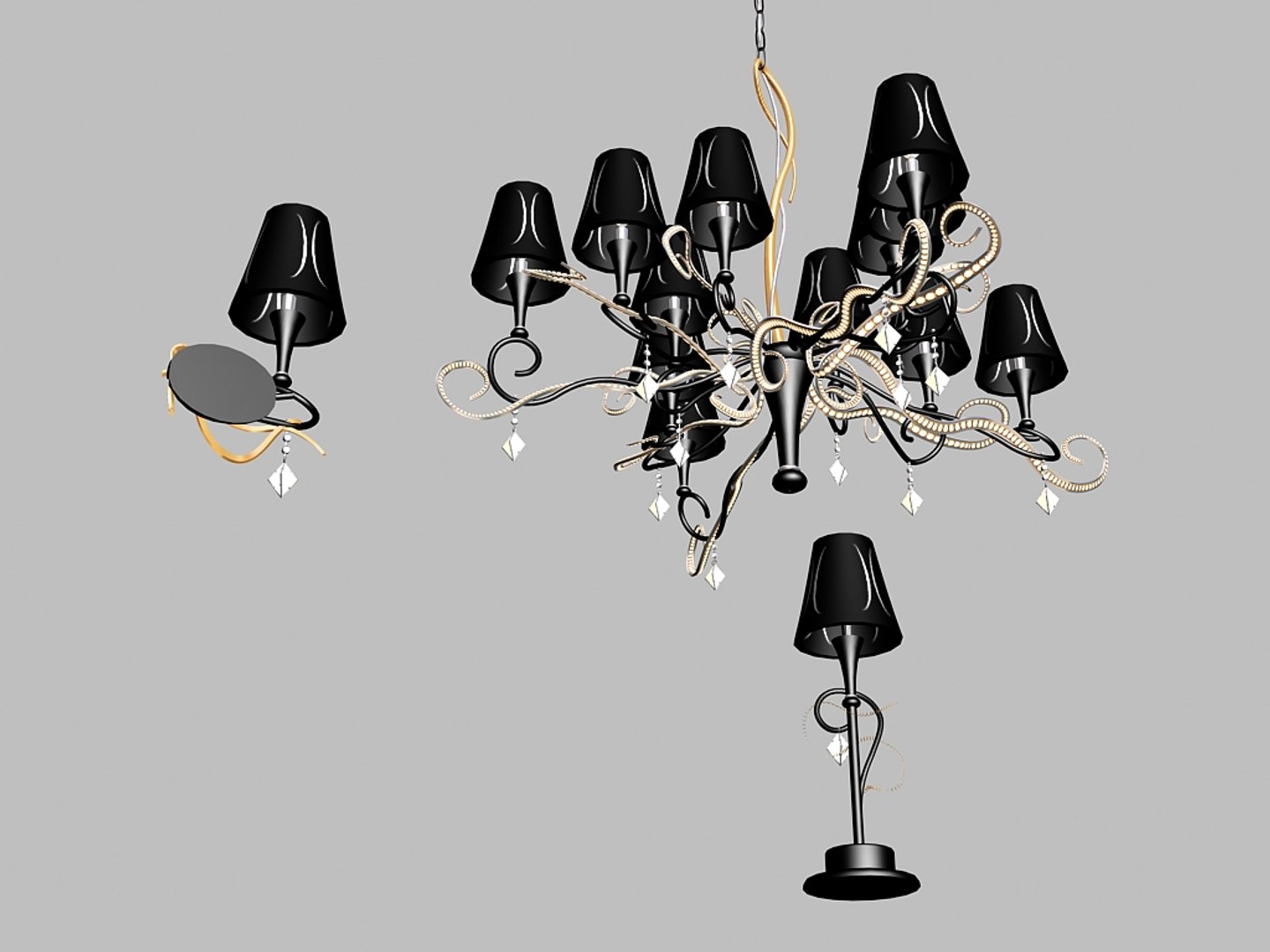 3d Chandelier Bra Lamp