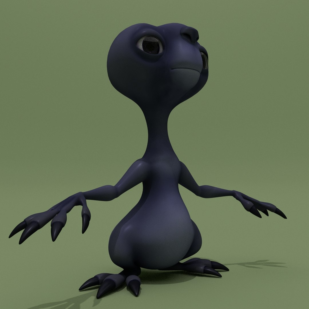 Monster Cartoon Alien 3D Model - TurboSquid 1180234