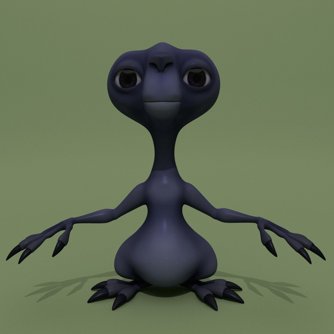 Monster Cartoon Alien 3D Model - TurboSquid 1180234