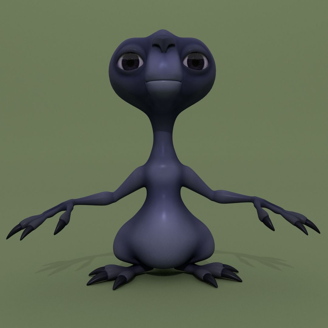 Monster Cartoon Alien 3D Model - TurboSquid 1180234
