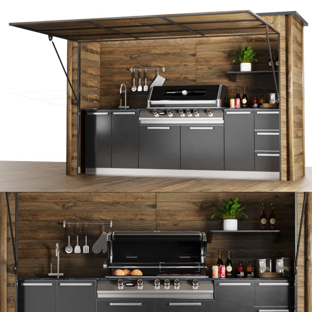 3D Outdoor Kitchen Shelter2015vray - TurboSquid 2089142