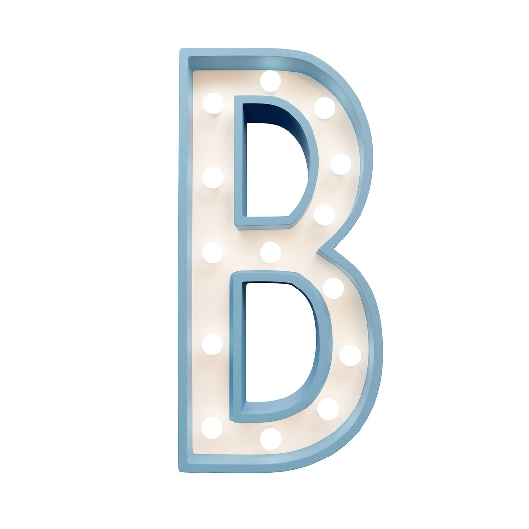 3D Marquee letter B led glow sign 3dmodel - TurboSquid 1973818